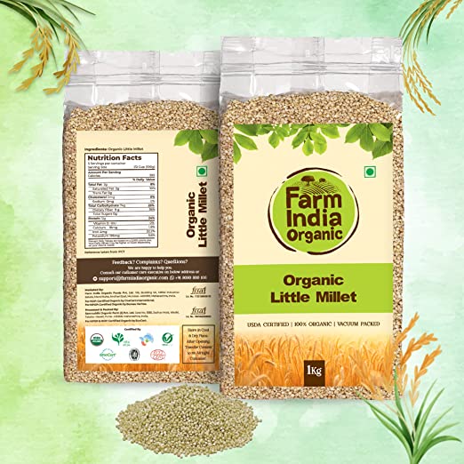 Buy Organic Little Millet | USDA Organic | Vacuum Packed | 1 kg – Farm ...
